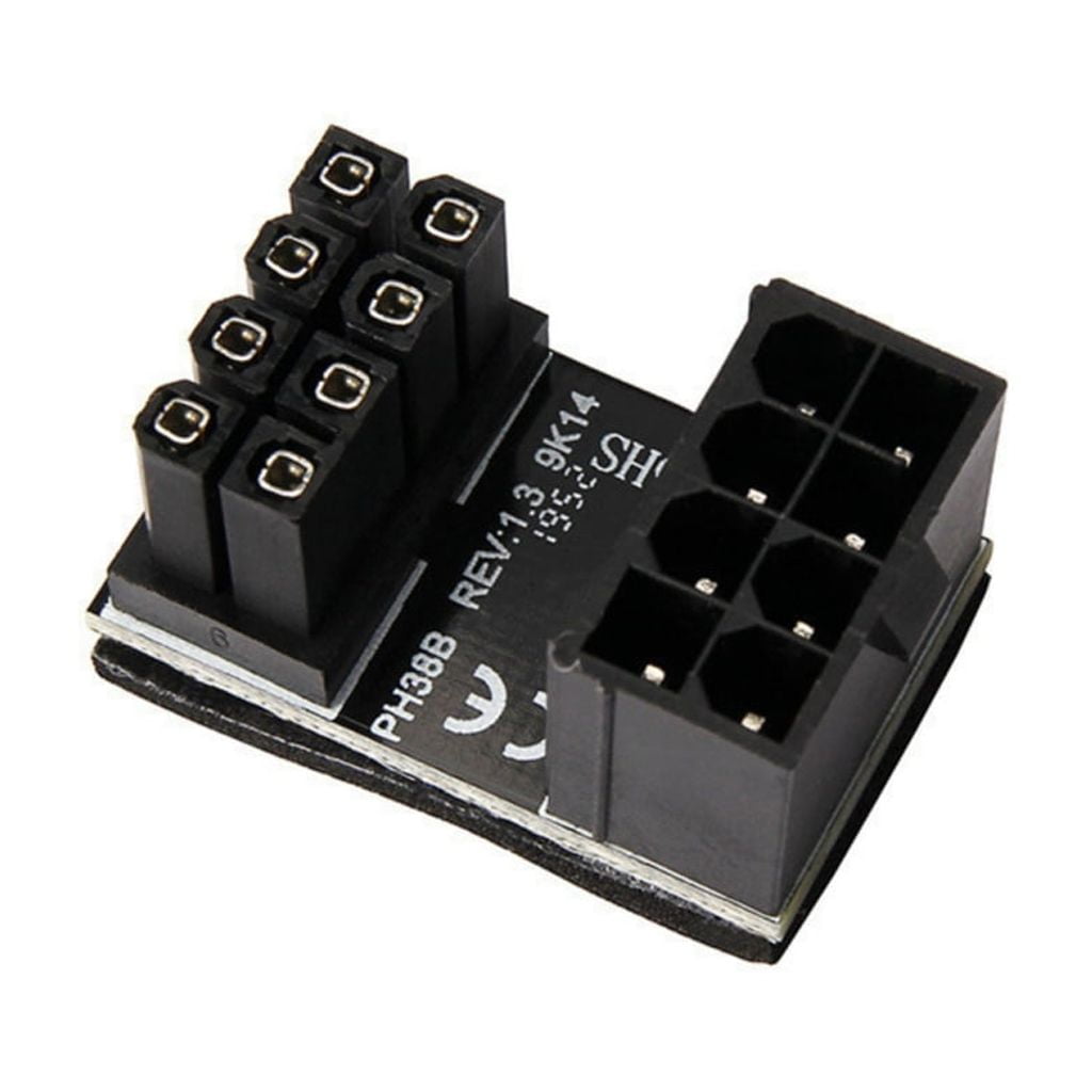 GPU VGA PCIe 8Pin Power Adapter GPU PCIe 8Pin 180 Degree UTurn Power ...