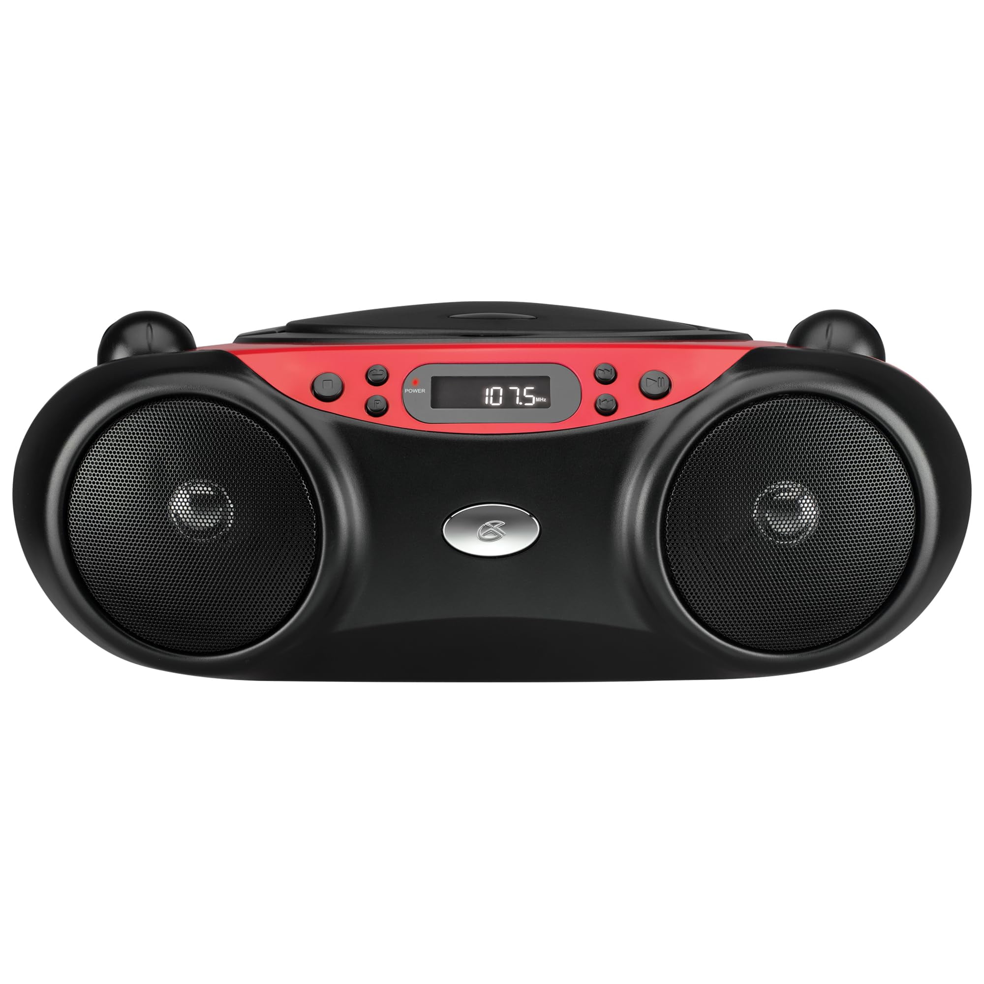 GPX BC232R Portable Top-Loading CD Boombox with AM/FM Radio and 3.5mm ...