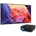GPX Bluetooth Projector and 120" Projector Screen, PJ300VP - Walmart.com