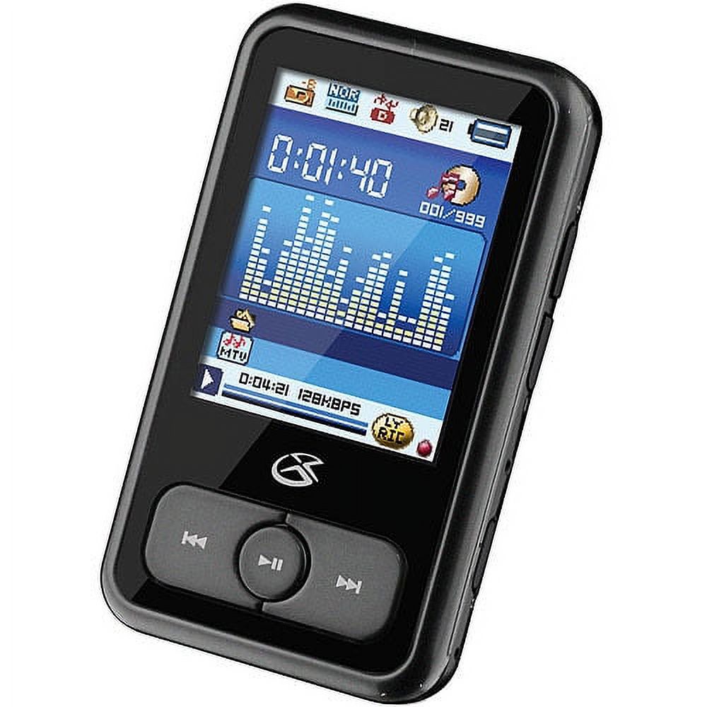 GPX Ml552B Black Mp3 Player 4Gb 1.8in LCD Screen Micro USB Sc - Walmart.com