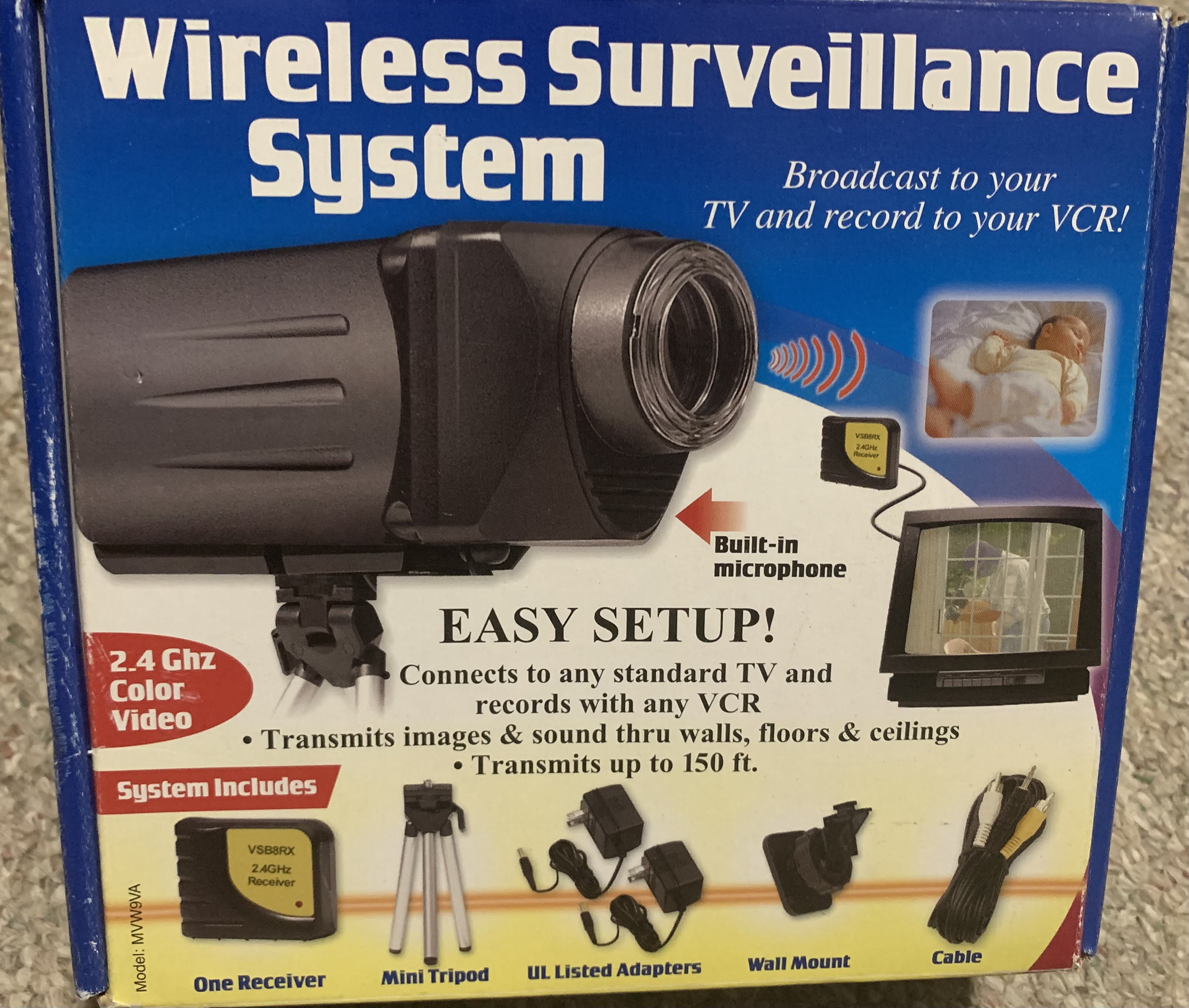 GPX Model MVW9VA Wireless Surveillance Systems- Broadcast to TV or ...