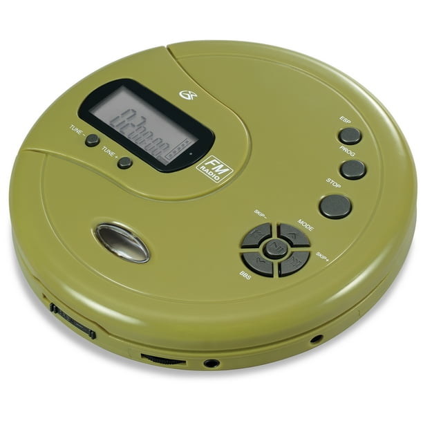 GPX PC332GO Portable CD Player with Anti-Skip Protection, FM Radio and ...