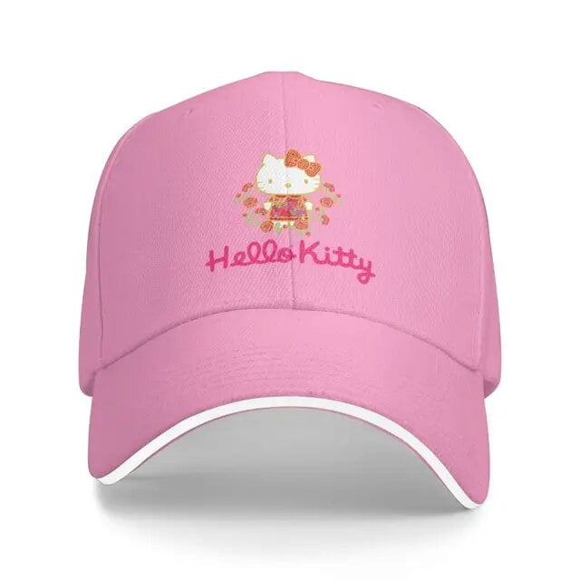 GQ Classic Hello Kitty Baseball Cap for Men Women Breathable Dad Hat ...