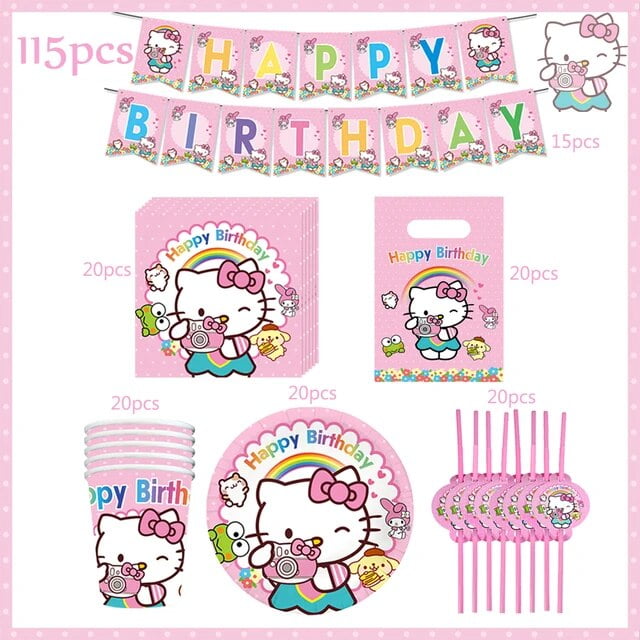 GQ Hello Kitty Children‘s Birthday Party Decoration Girl‘s Favorite ...