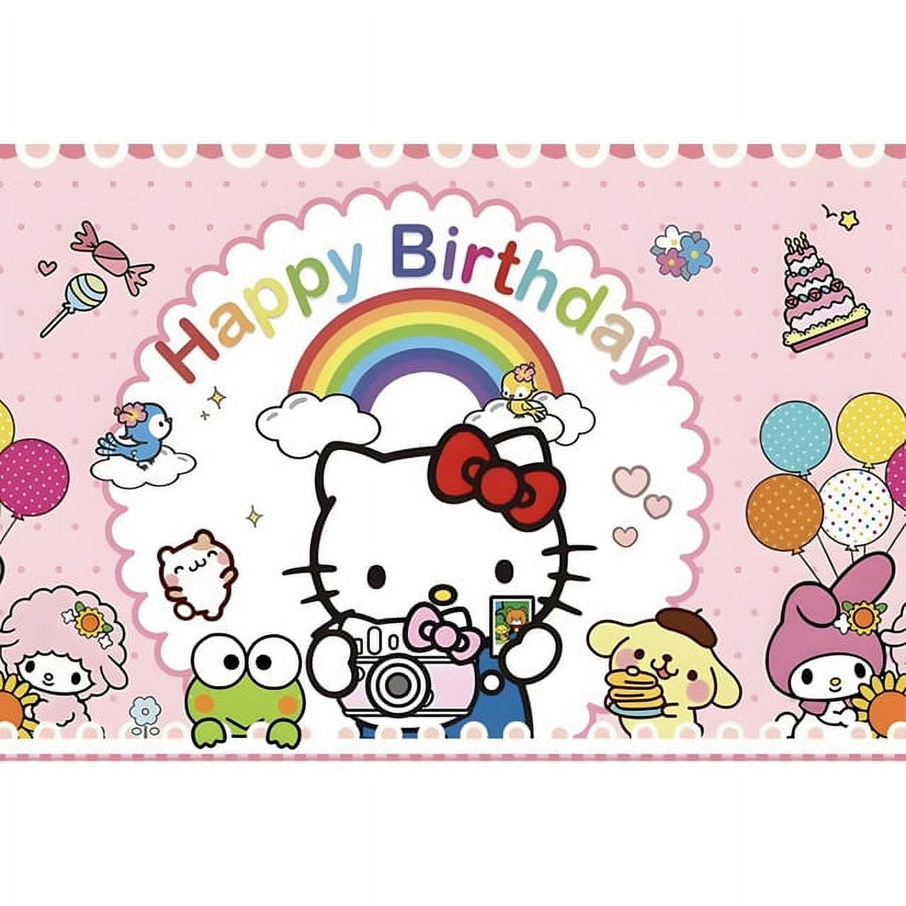 GQ Hello Kitty Girl‘s 1st Birthday Backdrops for Photography Baby ...