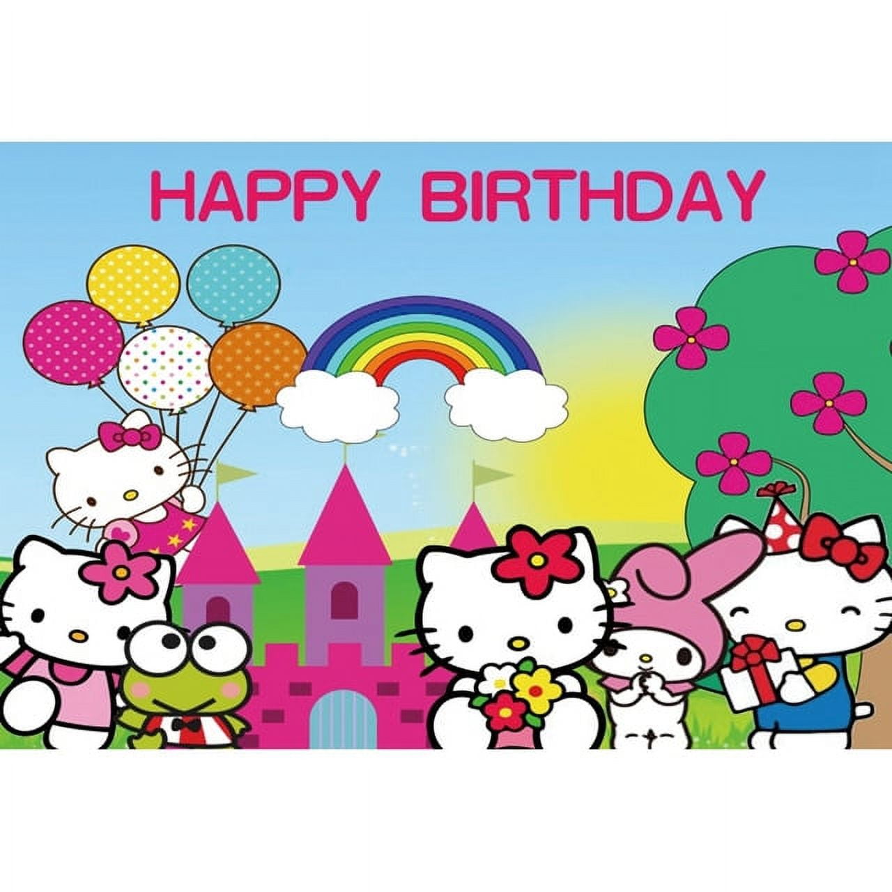 GQ Hello Kitty Girl‘s 1st Birthday Backdrops for Photography Baby ...