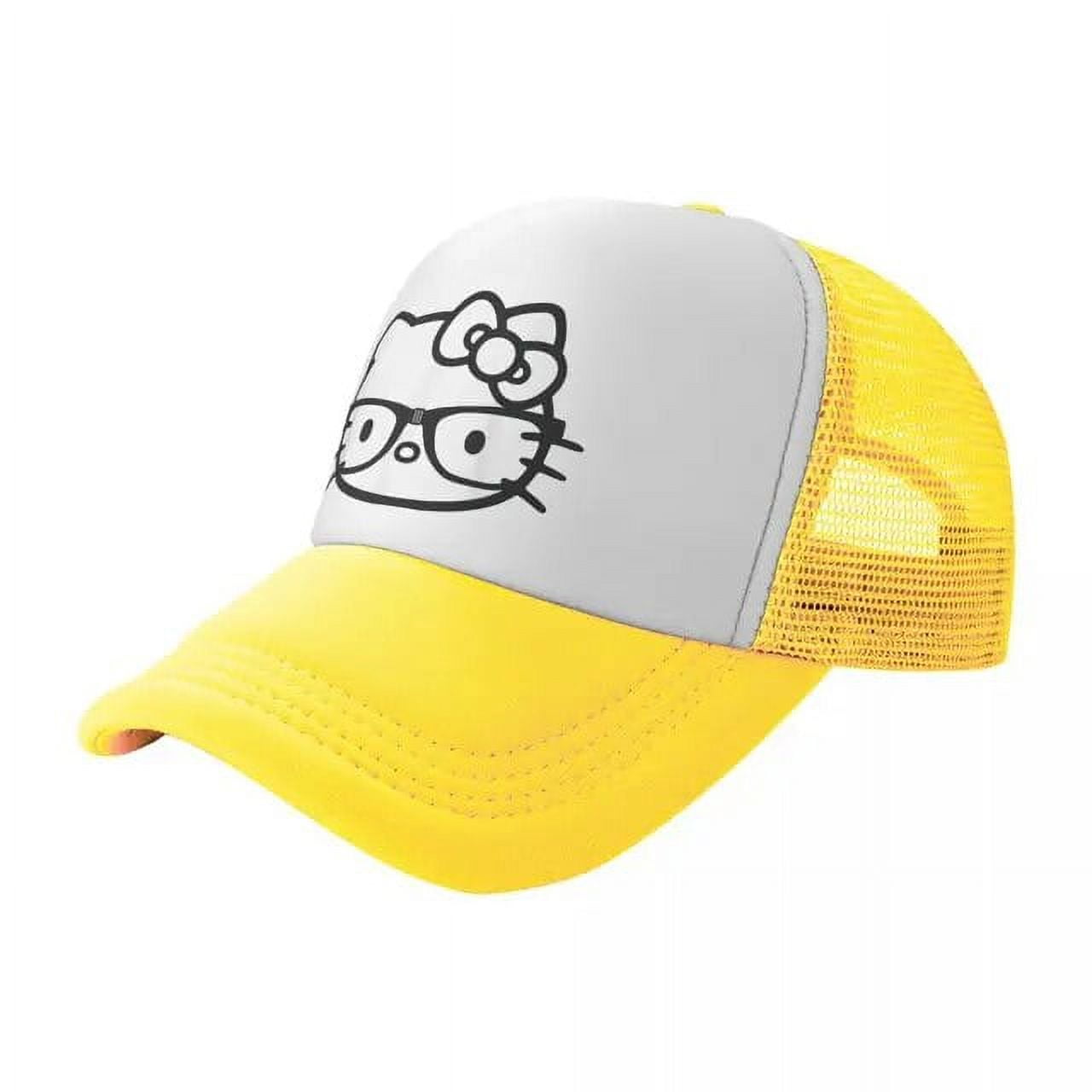 GQ Hello Kitty Nerd Glasses Mesh Baseball Caps Adult Sport Trucker Hat ...