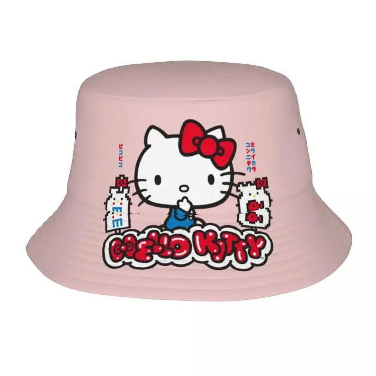 GQ Hello Kitty Sanrio Bucket Hats Gift For Girl Kawaii Vocation Caps ...