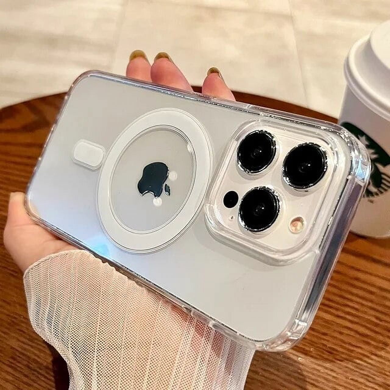 GQ Magnetic Transparent Case For iPhone 15 14 13 11 12 Pro Max Plus ...