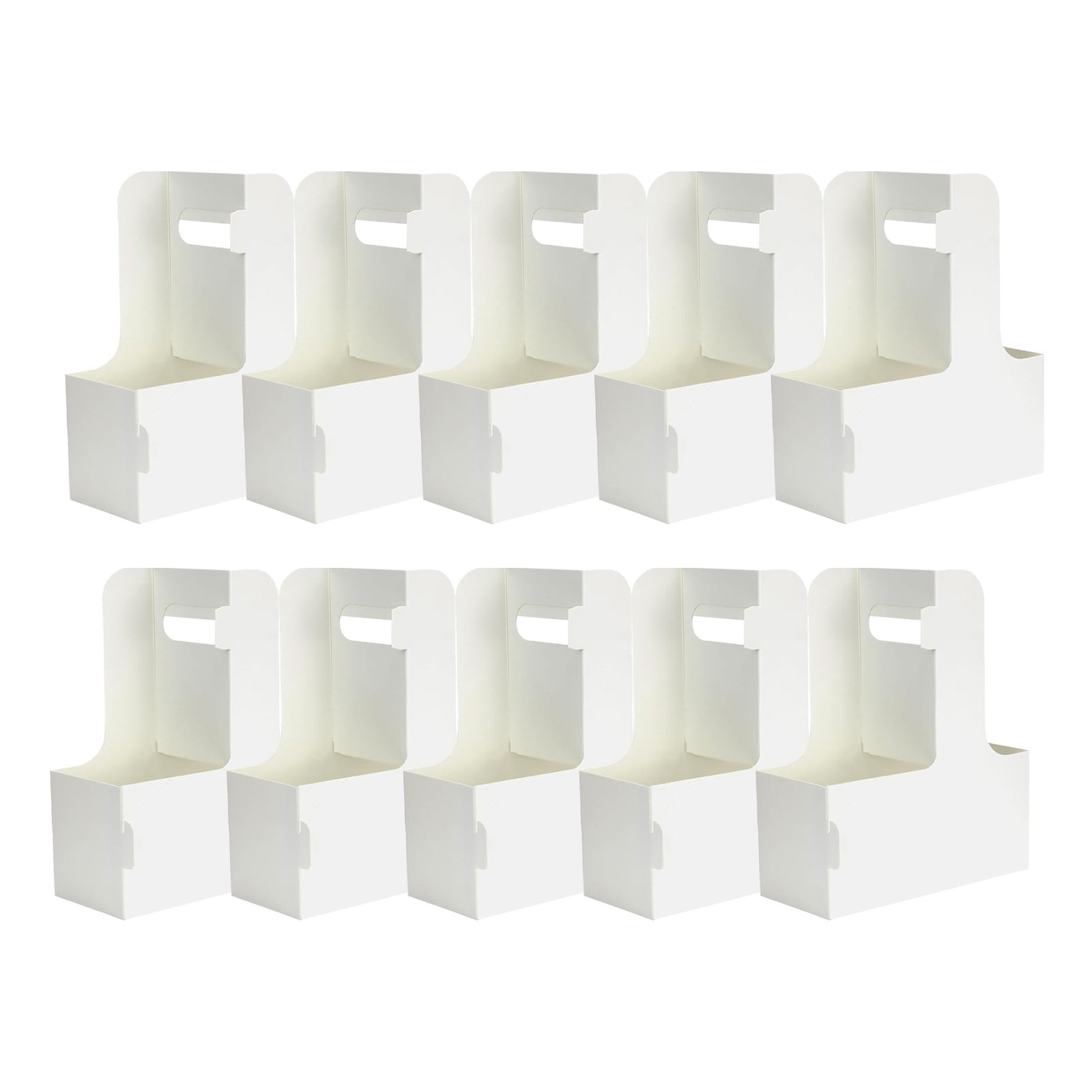 GQDIN 2 Cup Disposable Drink Carrier for Delivery with Handle, Kraft ...
