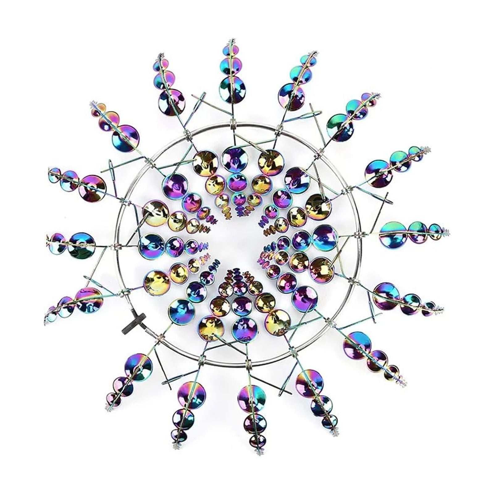 GQDIN Colorful Metal Windmill for Yard and Garden - Magical 3D Wind ...