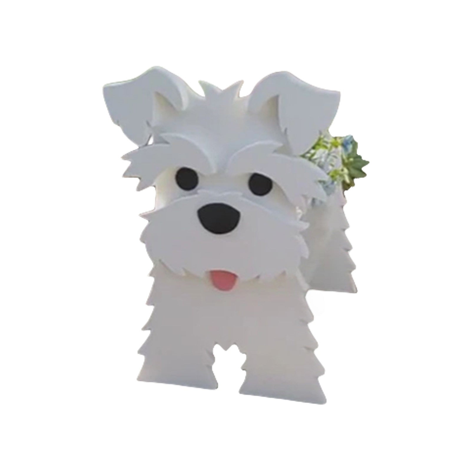 GQDIN Cute Resin Dog Planter for Indoor/Outdoor Decor - Dog Shaped ...