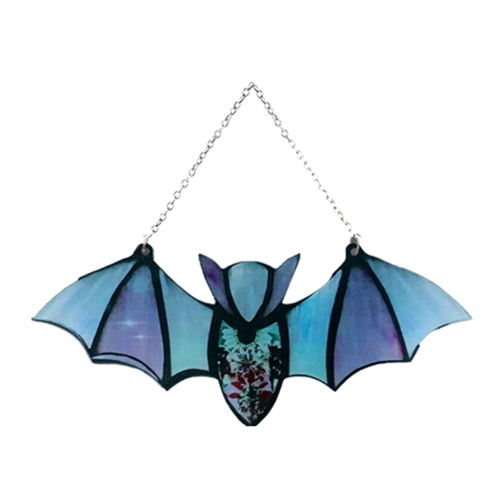 GQDIN Halloween Bat Stained Glass Suncatcher for Window Hanging ...