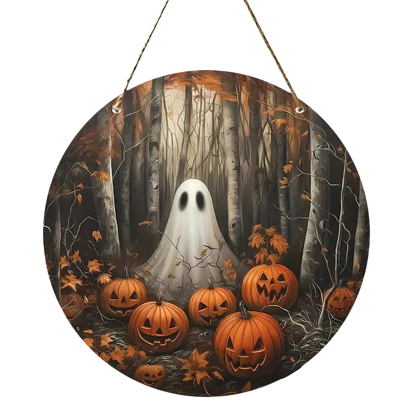 GQDIN Halloween Decor Indoor Halloween Wreath Front Door Decorations ...