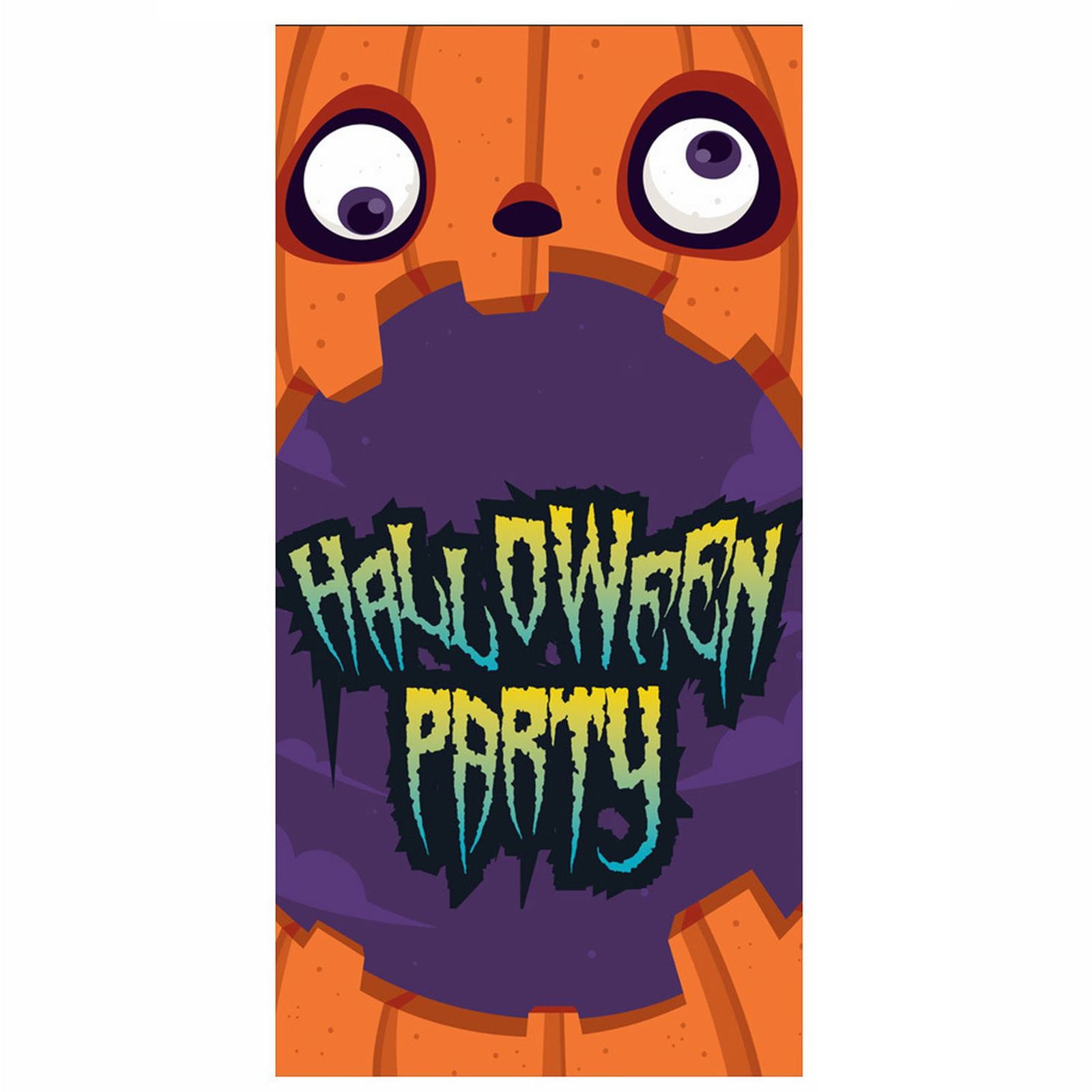 GQDIN Halloween Door Decorations Banner, Happy Halloween Door Cover ...