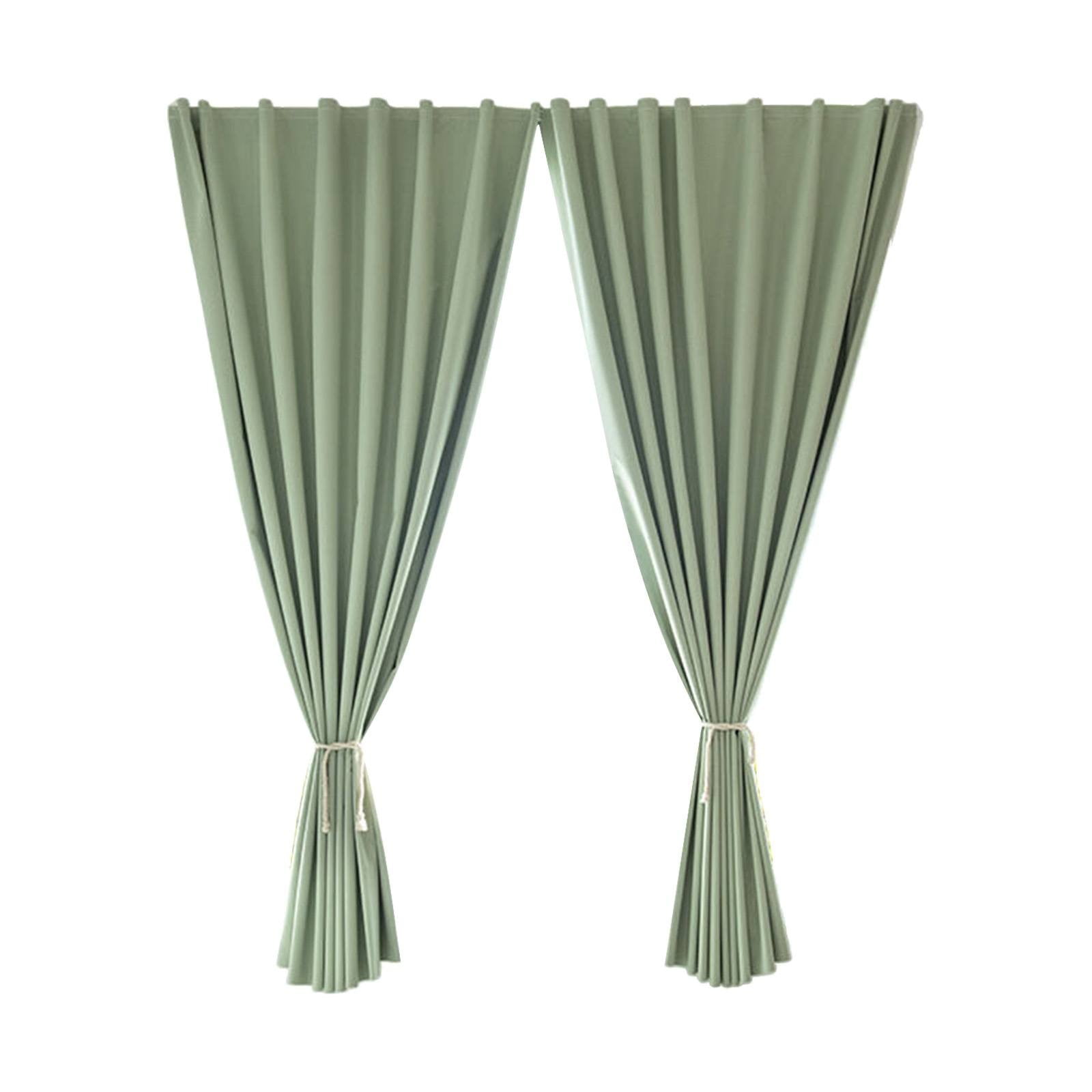 GQDIN Outdoor Curtains for Patio 2 Panels Set, Sticky Top & Back Tab ...