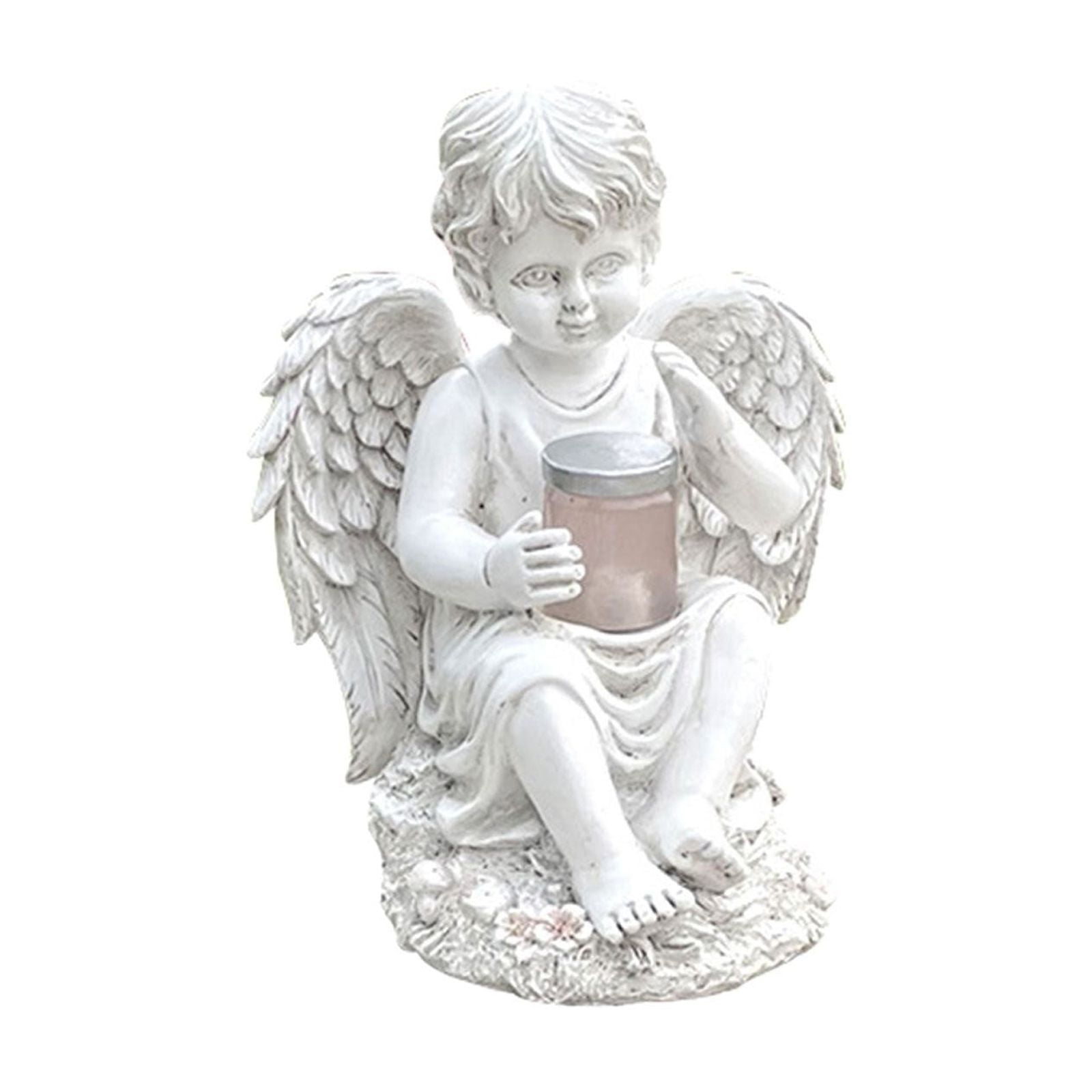 GQDIN Solar Powered Angel Garden Lights with LED - Waterproof Fairy ...