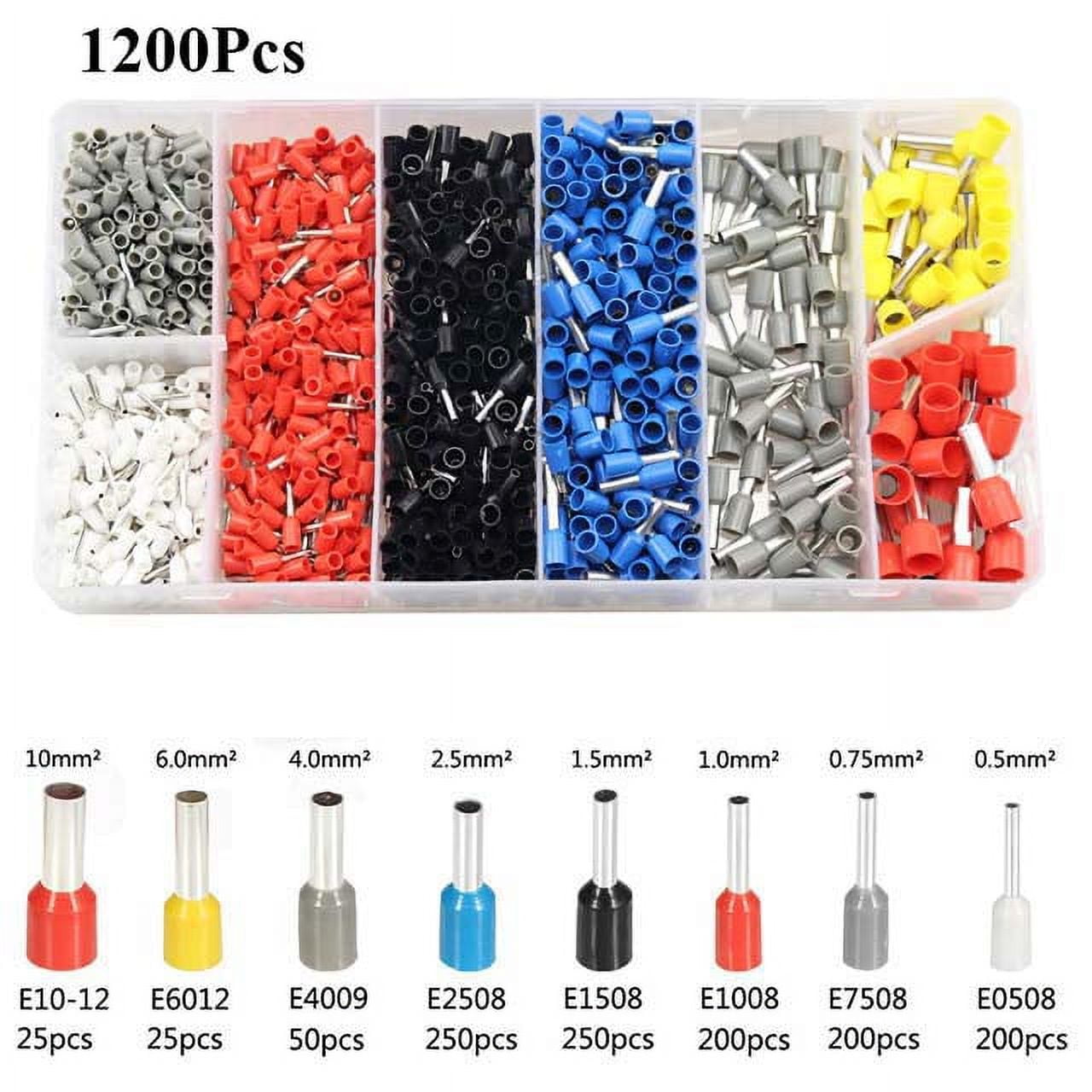 GQTA-9999 - FERRULE 20-10AWG ASSORTED STEM 1200PCS/BOX - Walmart.com