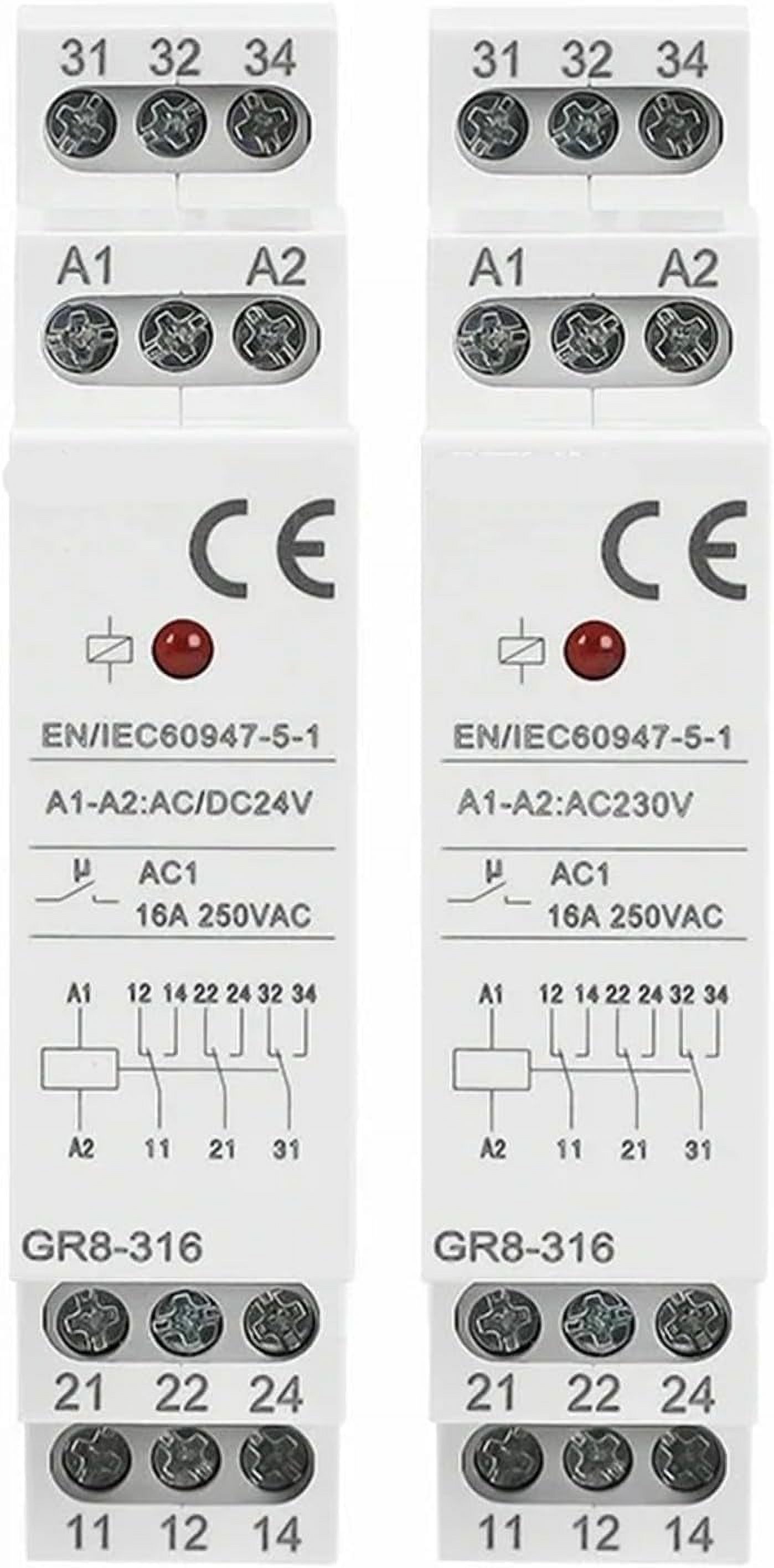 GR8-316 Switch Relay Intermediate Relay Auxiliary Relay 16A 3SPDT ...