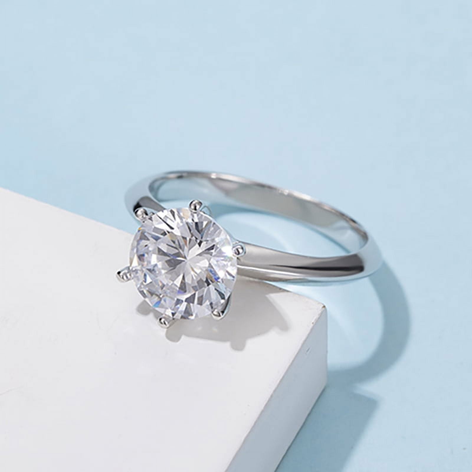 GRA Certified 3 Carat Moissanite Solitaire Ring | VVS Quality | 9.25mm ...