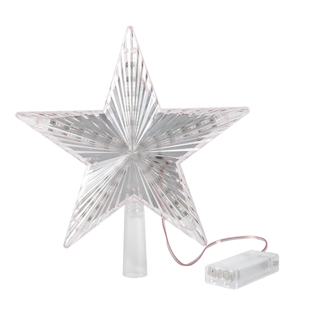 GRABLOOM 8 Inch Christmas Star Tree Topper with Colorful LED Light ...