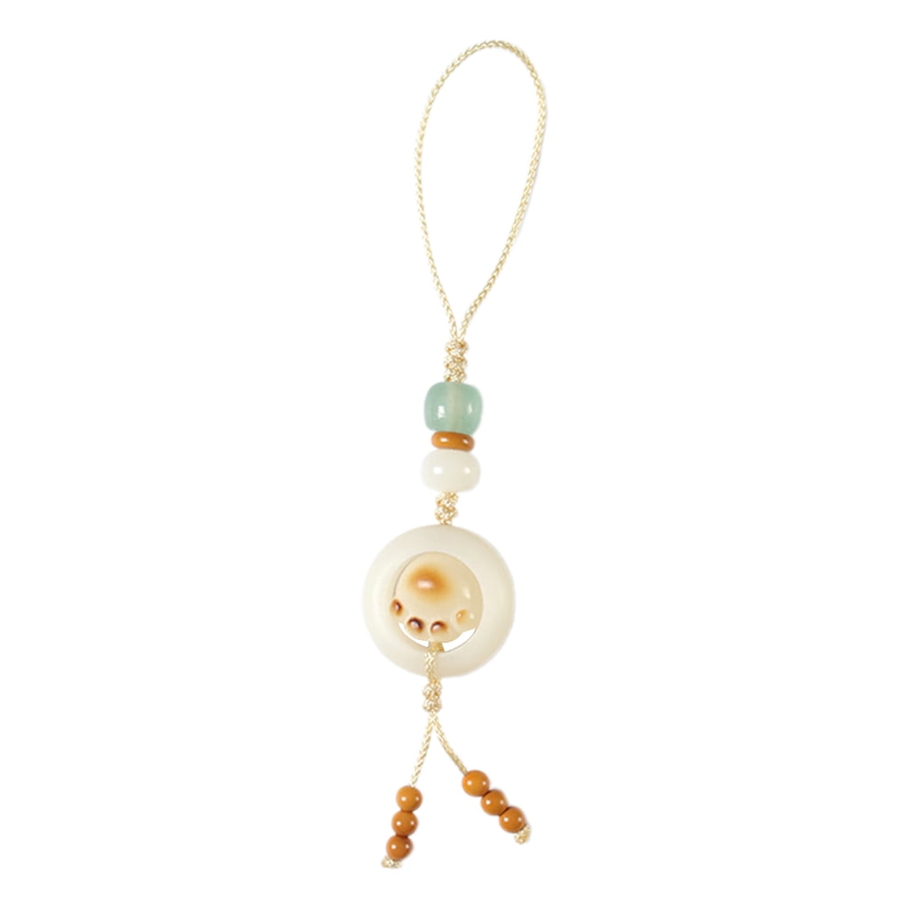 GRABLOOM Beautiful Bodhi Bead Keychain Traditional Chinese Good Fortune ...