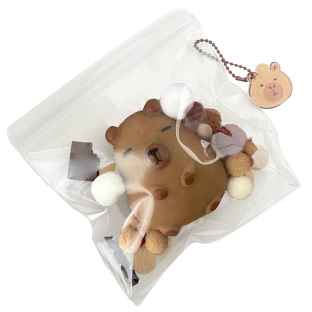 GRABLOOM Charming Capybara Squish Keychain Accessory Stress Reliever ...