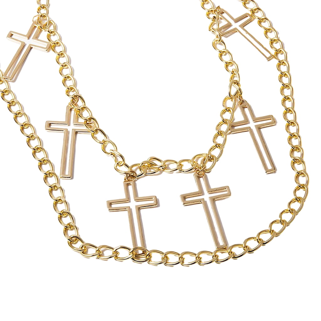GRABLOOM Female Waist Chain Vintage Fringed Cross Waist Belt Party ...