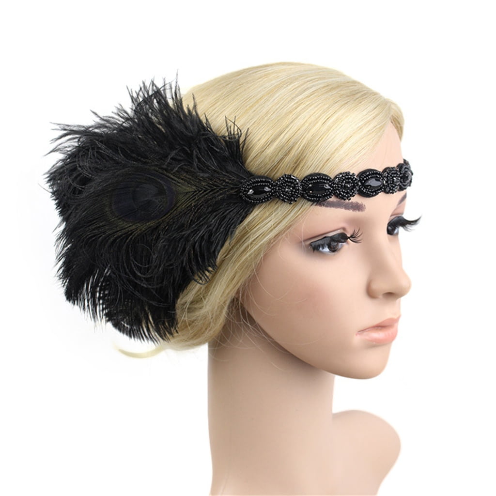 GRABLOOM Gatsbys Headpiece Feather Headpiece Masquerade Headpiece ...