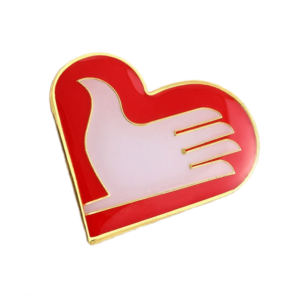 GRABLOOM Heart Badge for Volunteer Stylish Heart Volunteer Pin Delicate ...