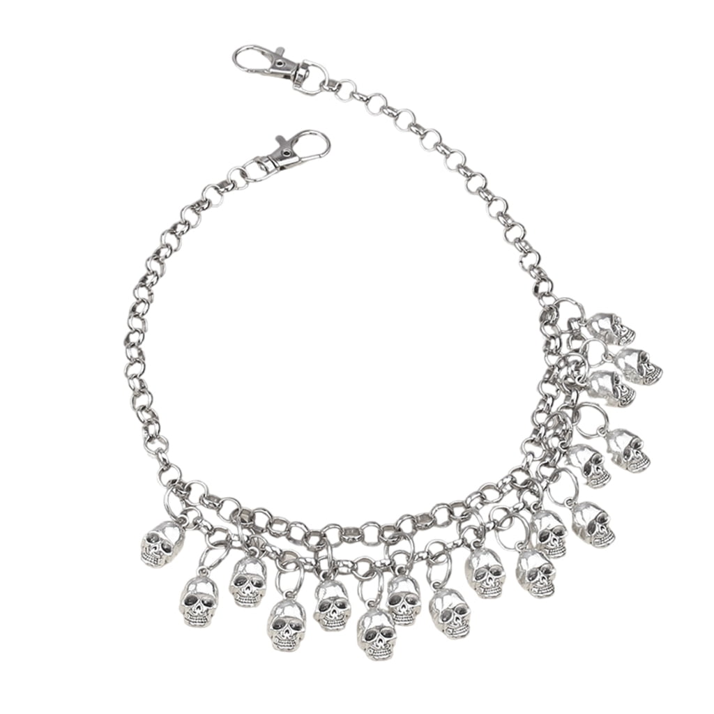 GRABLOOM MultiLayer Harajuku Pants Chain Heart Punk Butterfly Belt ...