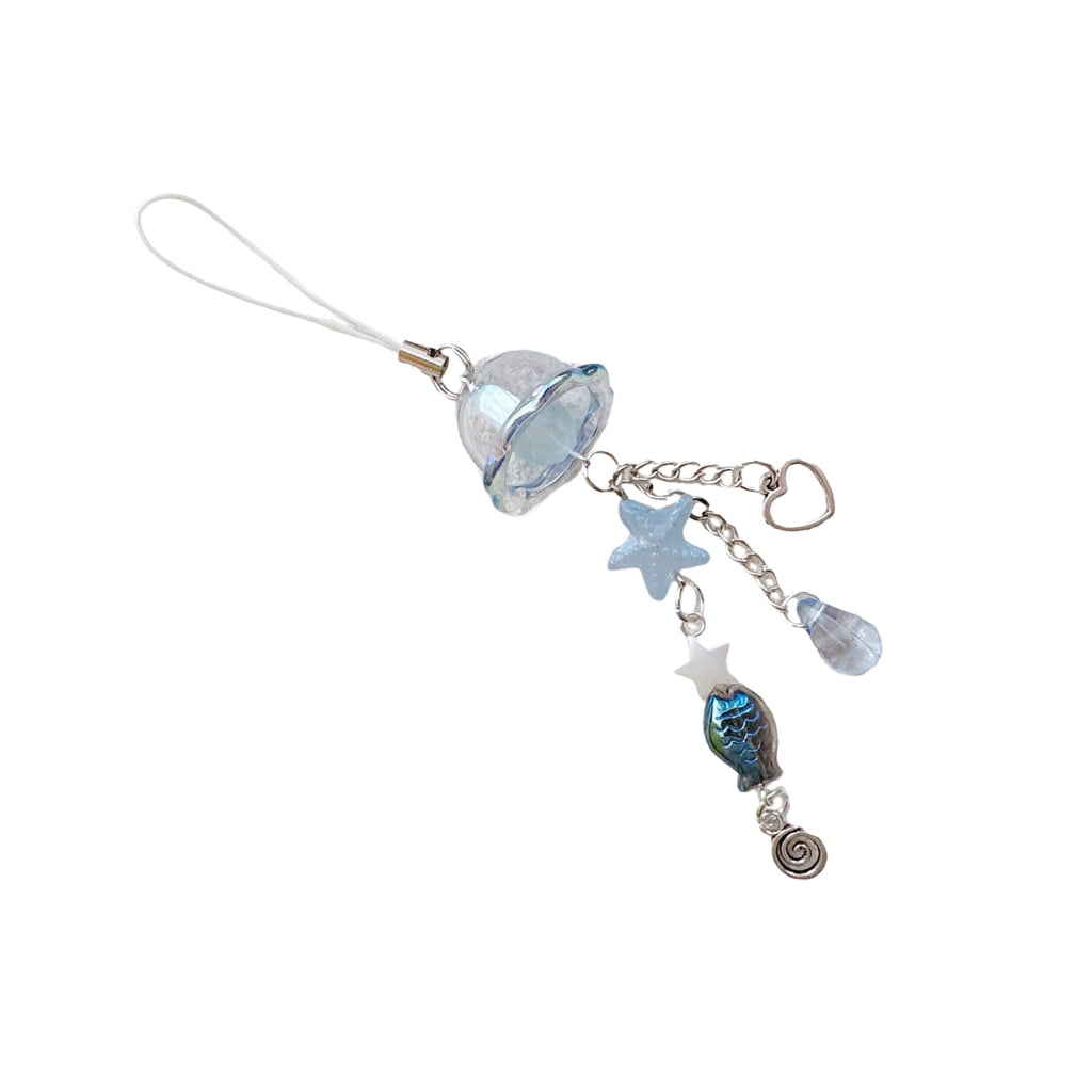 GRABLOOM Starfish Ocean Theme Keychain Featuring Fish And Wind Chime ...