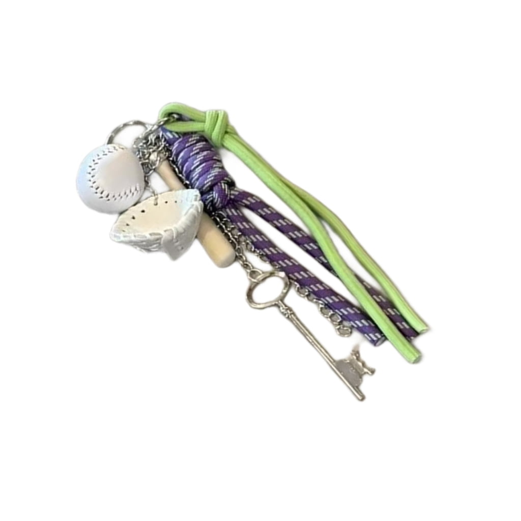 GRABLOOM Sturdy Climbing Rope Keychain with Color Baseball Designs ...