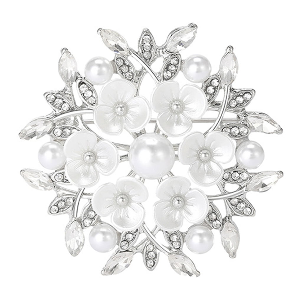 GRABLOOM Versatile Pearls Flower Brooch Pin Accessory Adding A Touch Of ...
