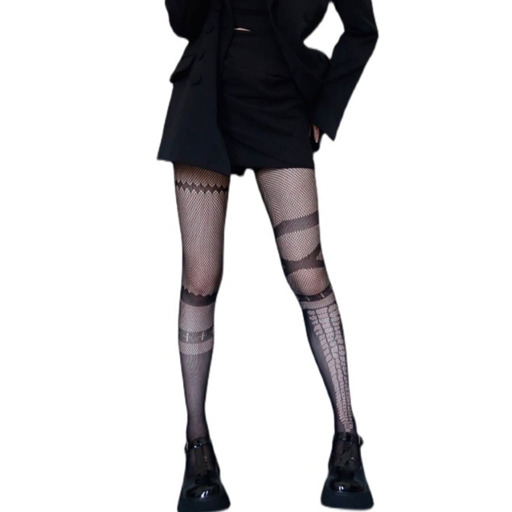 GRABLOOM Women Dark Gothic Punk Sexy Fishnet Tights Stockings Harajuku ...