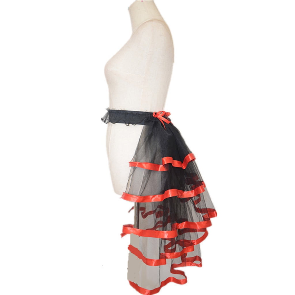 GRABLOOM Women's Tulle Tutu Bustle Skirts Steampunk Victorian Tutu ...