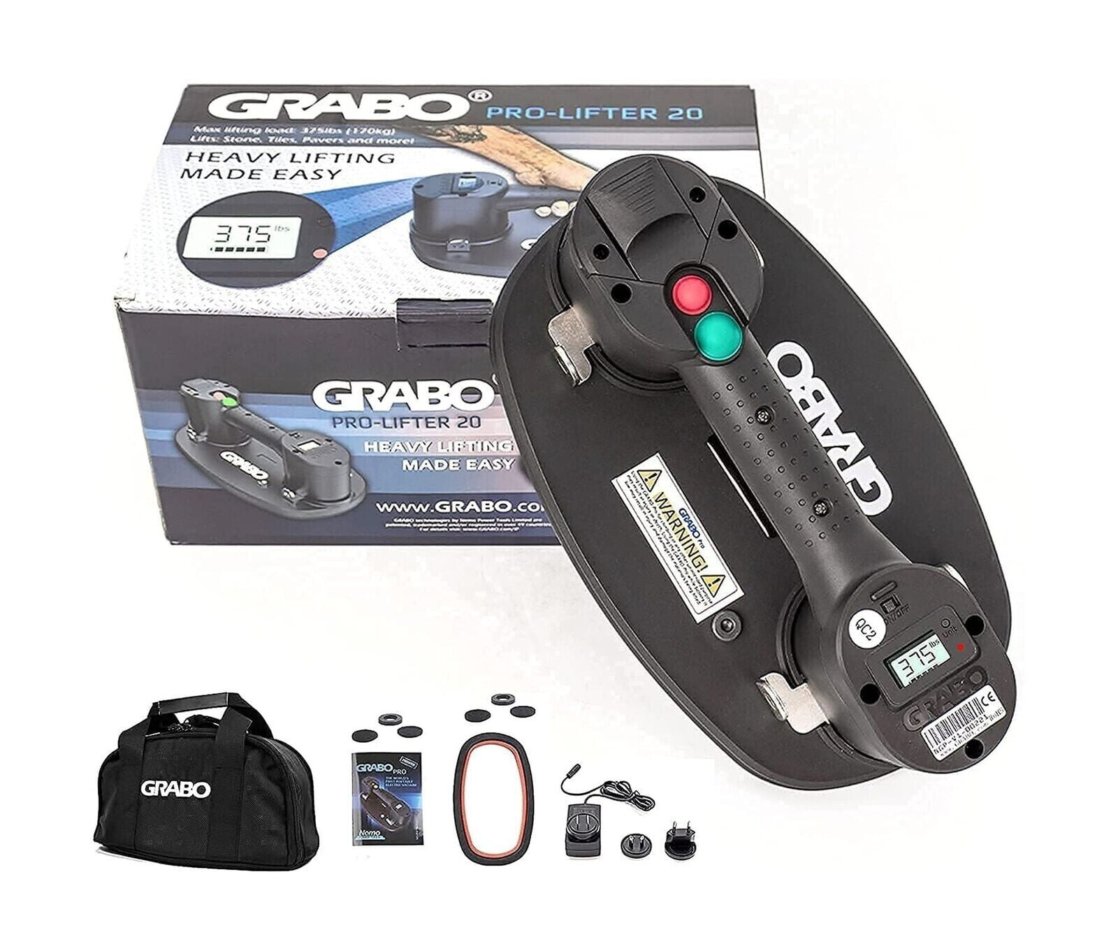 GRABO PRO-Lifter-20 Electric Vacuum Suction Cup (2021) For Tiles, Stone ...