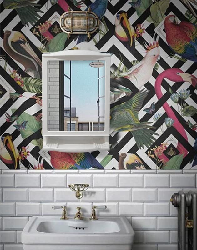 GRACE FINE WARE Bathroom Cabinet with Mirror Wall Mounted Storage ...