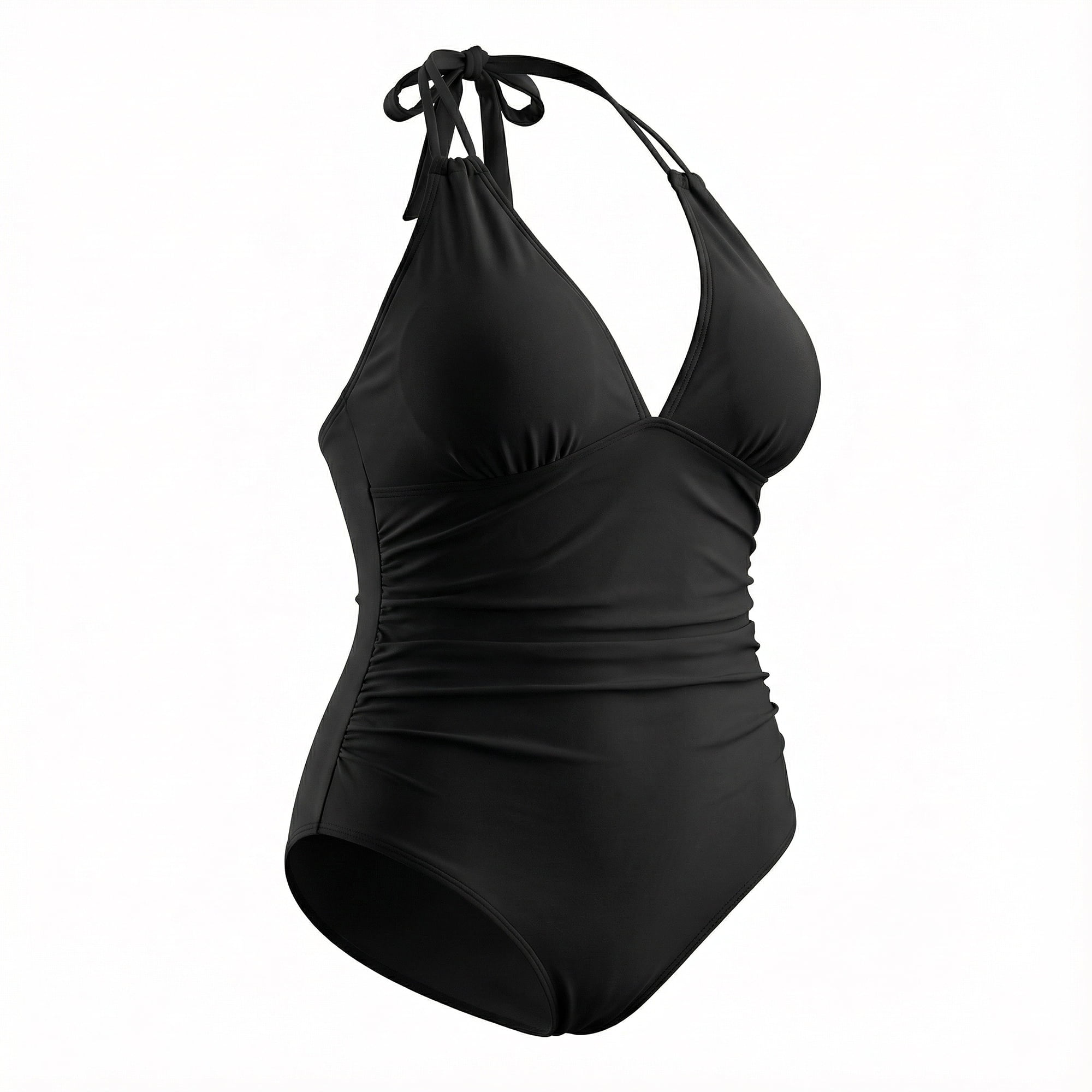 Agnes Orinda Women's Plus Size 2 Piece Tankini Swimsuit Halter Backless ...