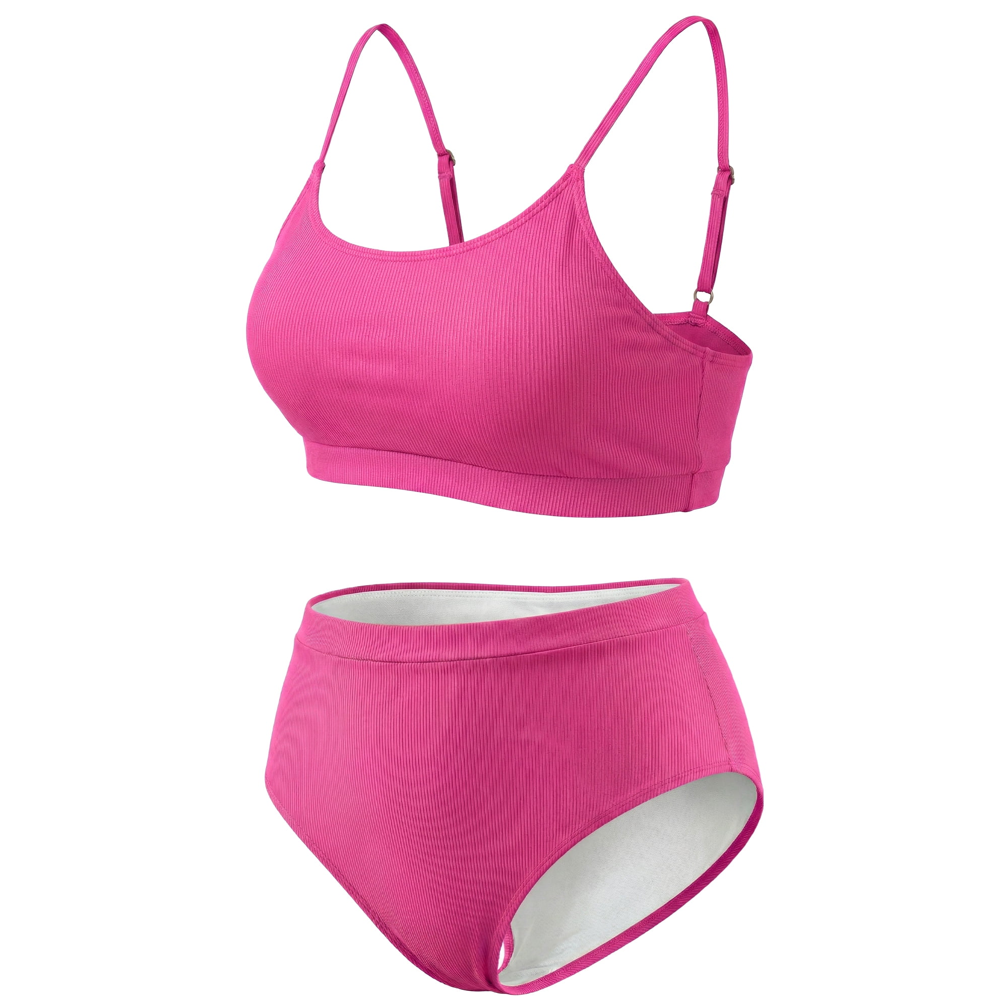 Agnes Orinda Women's Plus Size 2 Piece Swimsuit Adjustable Spaghetti ...