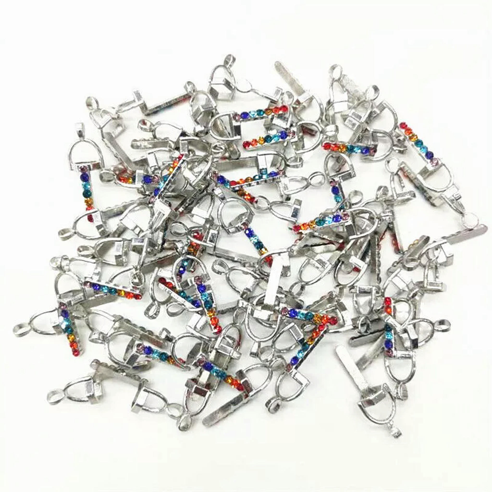GRACEARA 100 pcs 7 Chakras Pillar Pendants Clasps Stone Caps End Cap ...