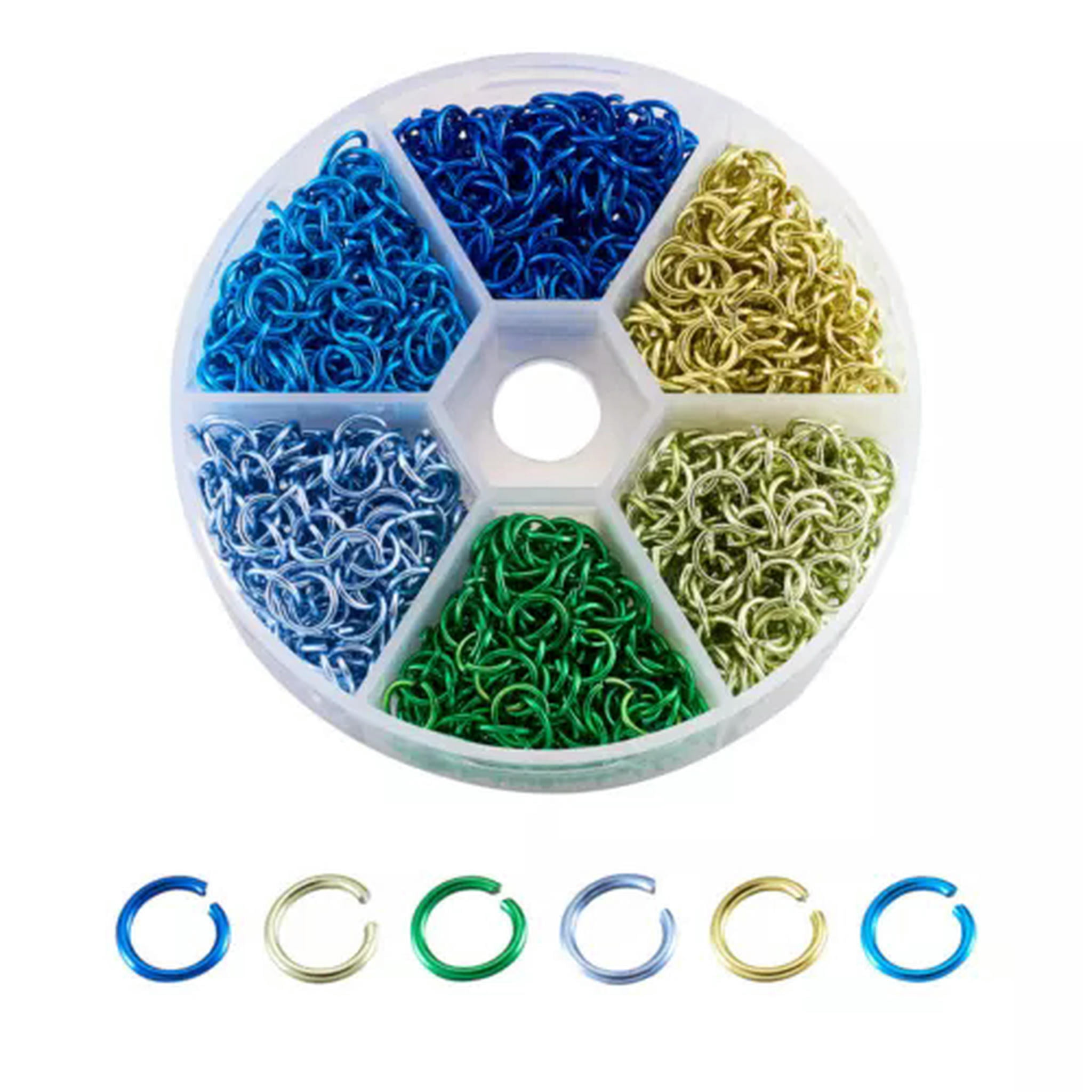 GRACEARA 1Box 20 Gauge 6 Colors Aluminum Wire Open Jump Rings DIY ...