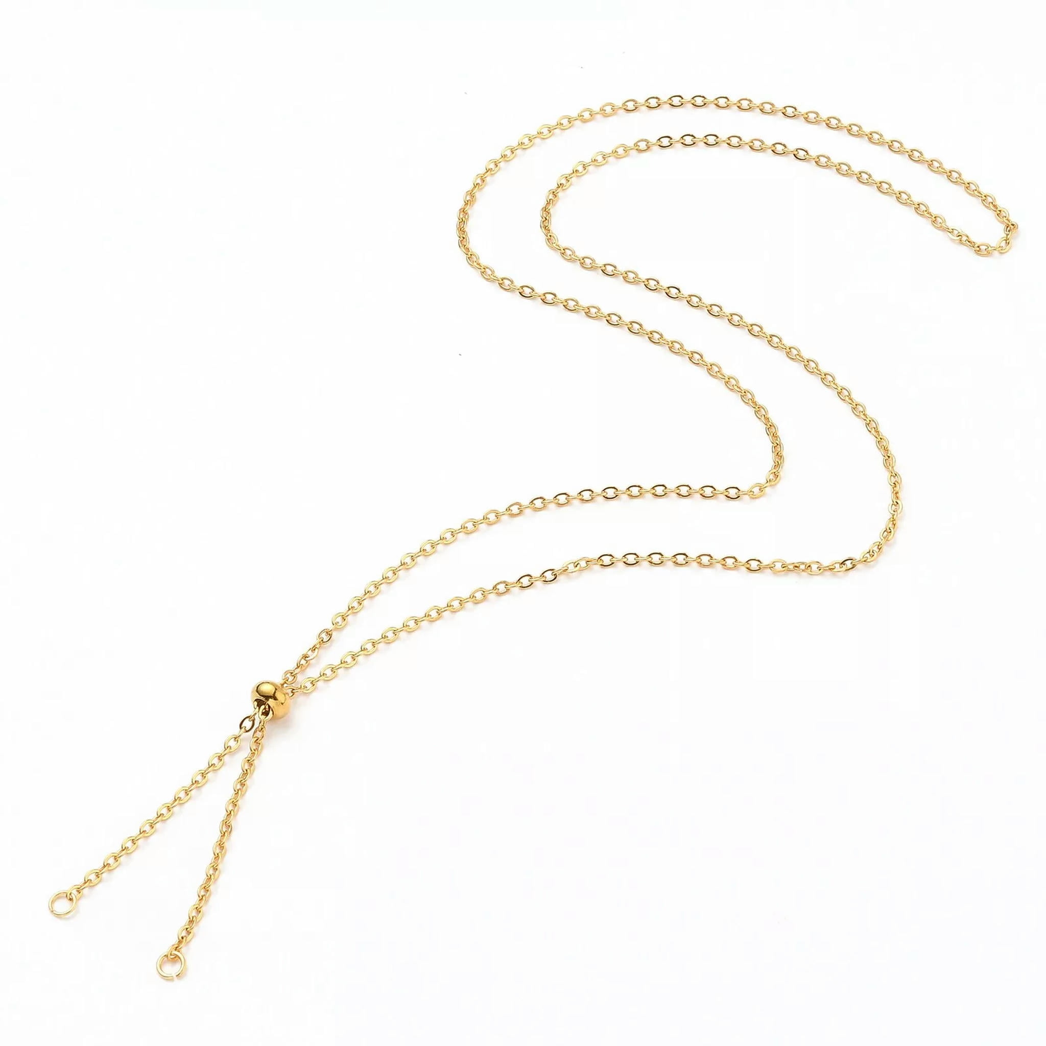 GRACEARA 20x Golden Stainless Steel Slider Cable Chains Bolo Necklace ...