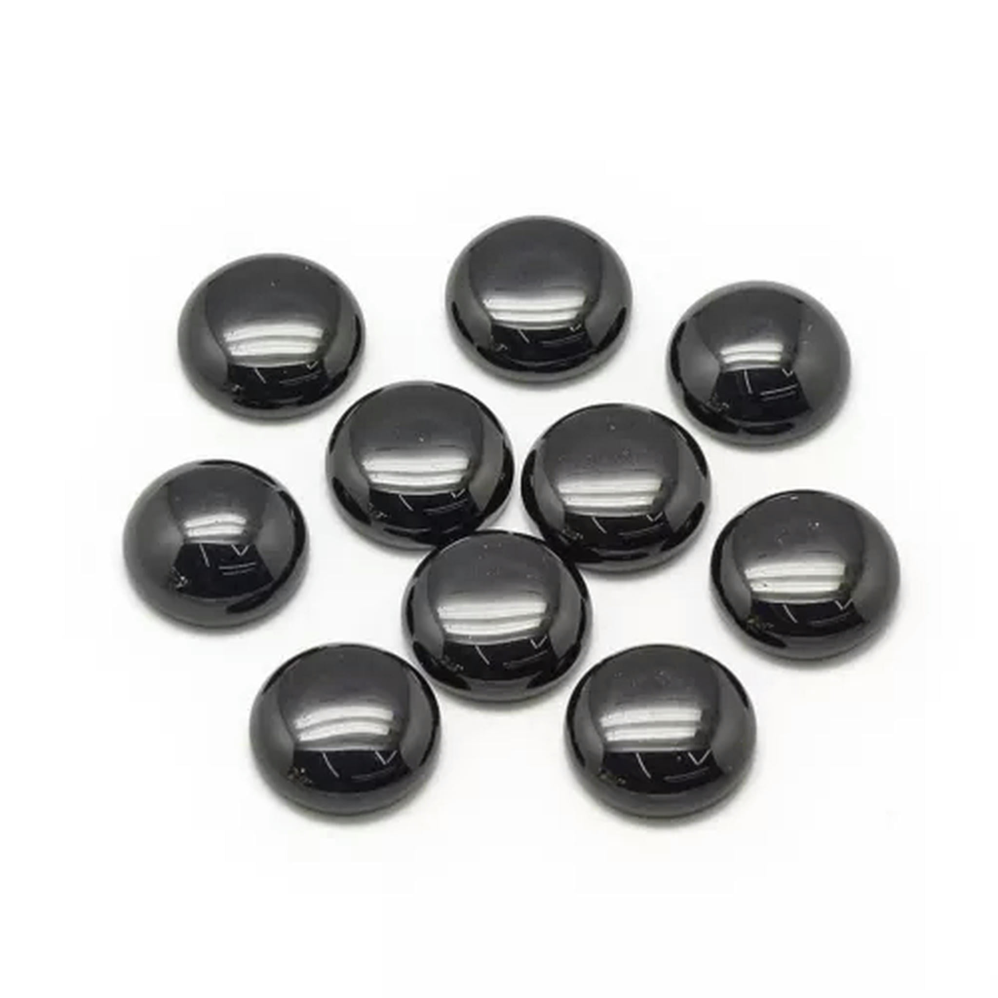 GRACEARA 50pcs 6/8/10/12/14/16mm Flat Back Stone Cabochons Round Smooth ...