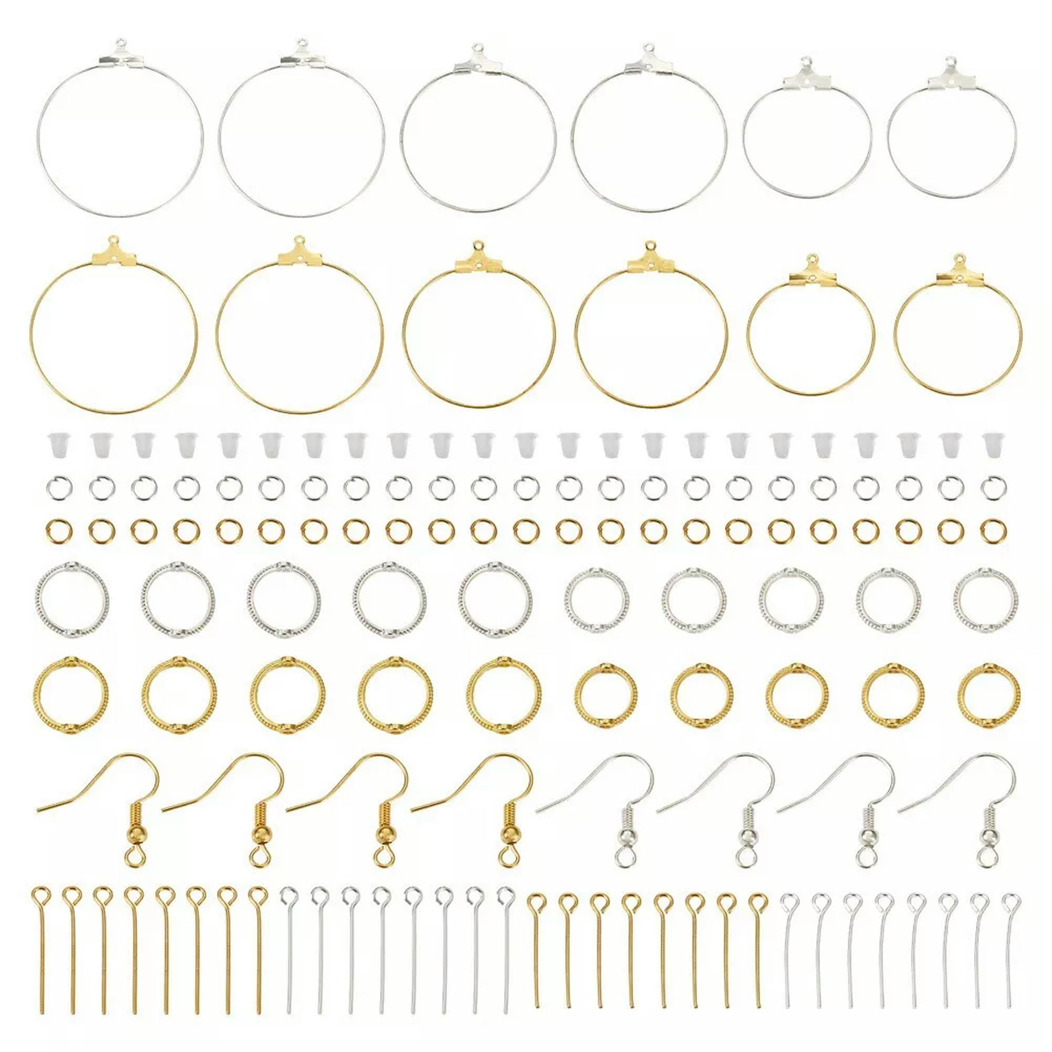 GRACEARA Alloy Bead Frames Iron Ring Wire Pendants Eye Pin DIY Earring ...