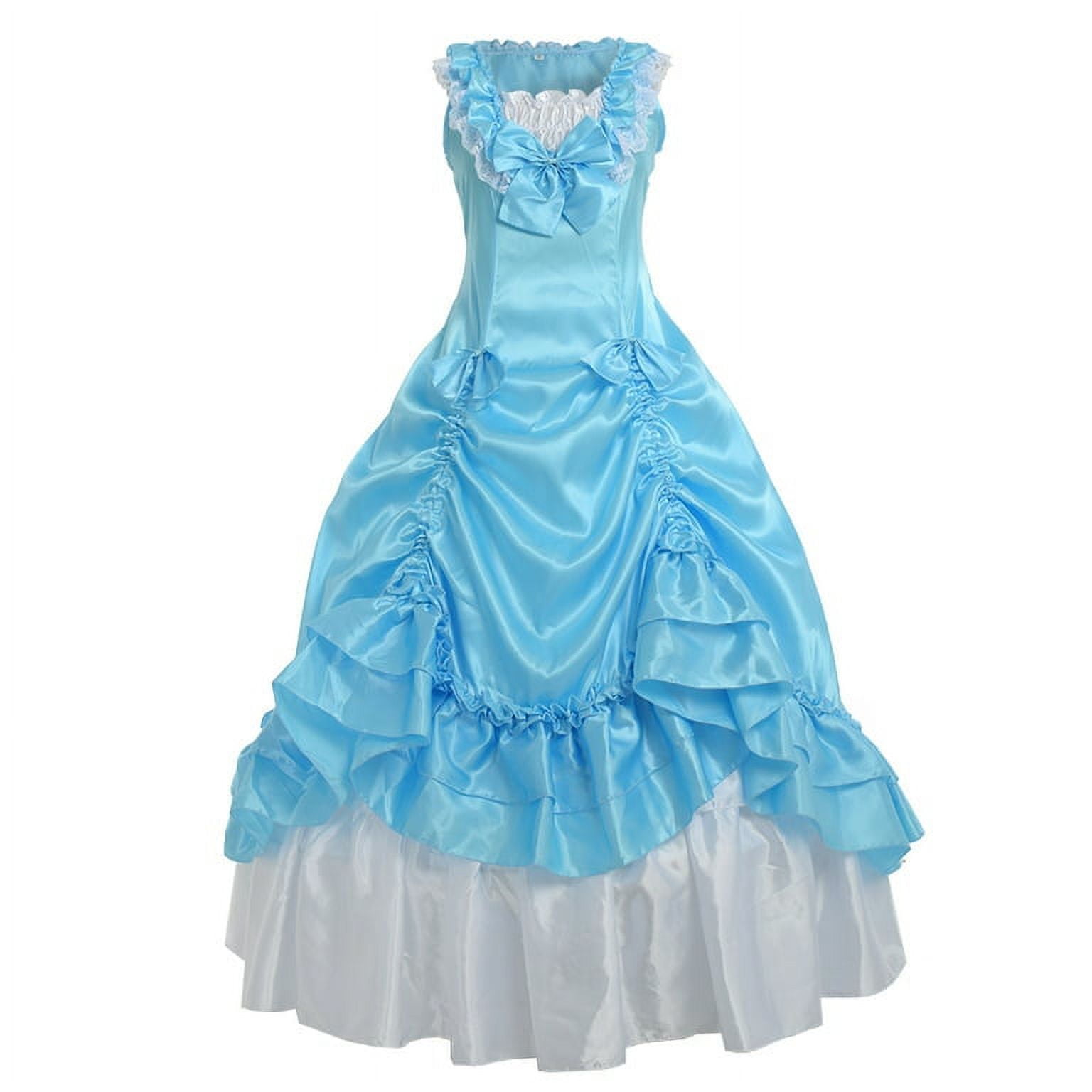 GRACEART 18th Century Women's Rococo Ball Gown Printing Long Gothic ...