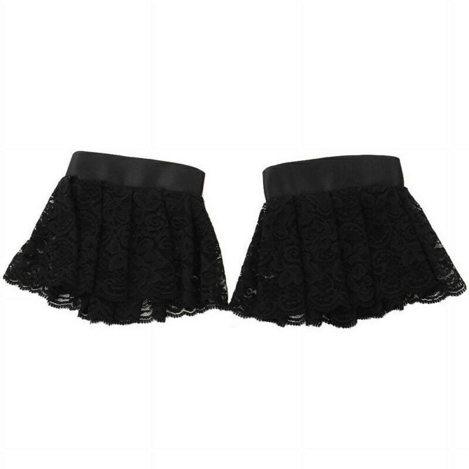 GRACEART Black Colonial Lace Jabot Cuffs Set Costume Accessory ...