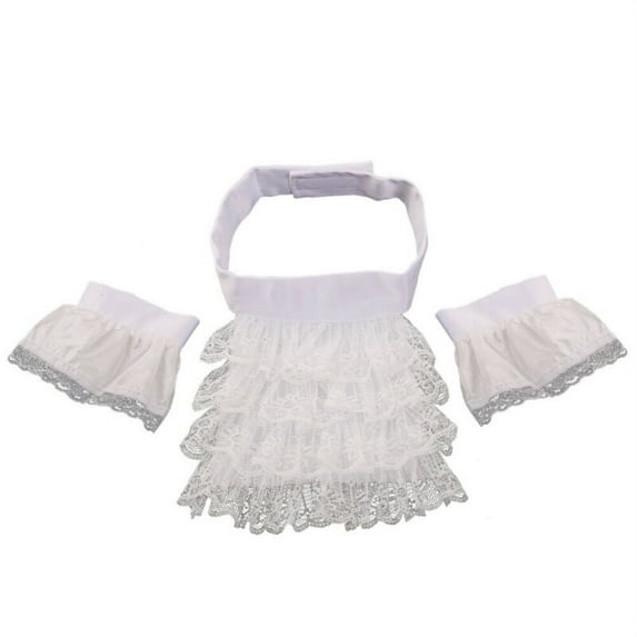 GRACEART Black Detachable Collar opera Ruffle Collar Wrist Cuffs ...