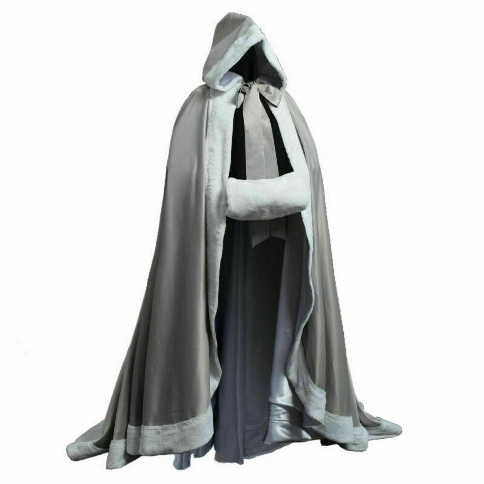 GRACEART Bridal Winter Hooded Wedding Cloak with Fur Hand muff Princess ...