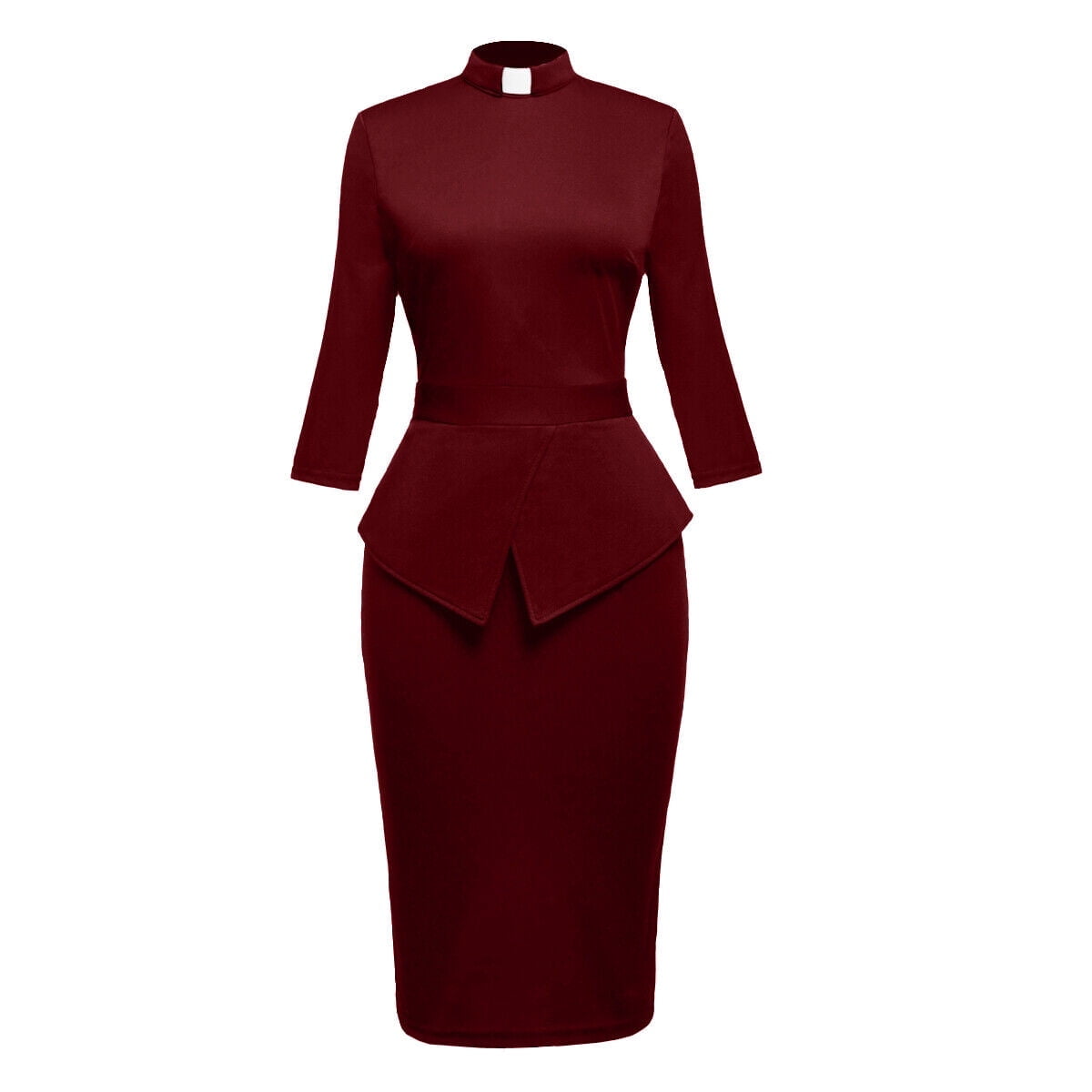 GRACEART Catholic Church Women Clergy Tab Collar Dress Mass Sheath ...